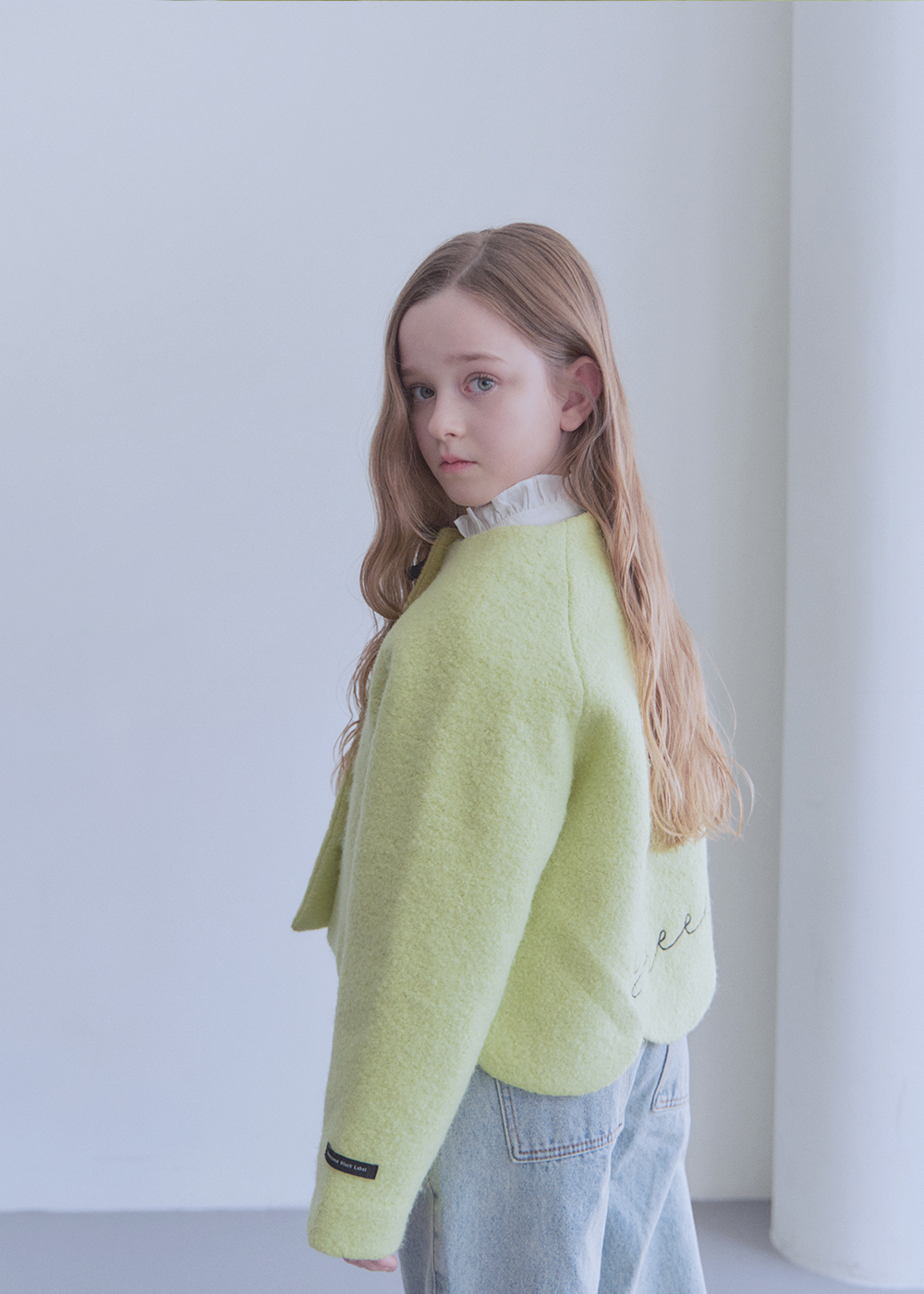 韓國專櫃 Roa&Jane 綠寶石花瓣小香風外套