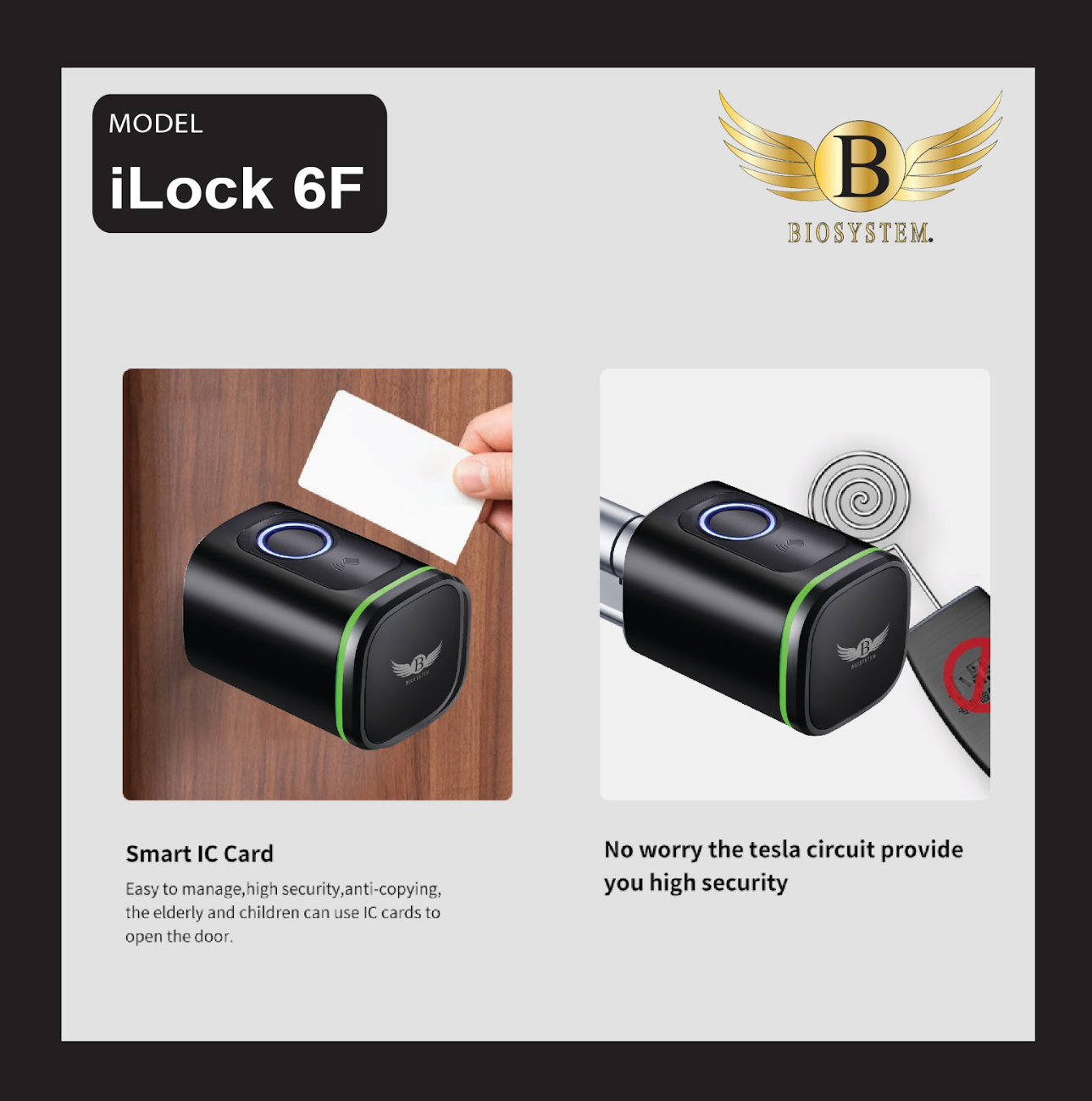 Biosystem iLock 6 series Digital Door Lock [Evergreen Stationery]-Smart ...