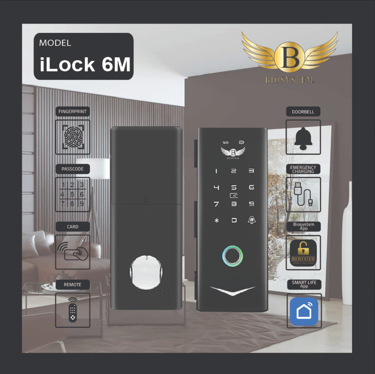 Biosystem iLock 6 series Digital Door Lock [Evergreen Stationery]-Smart-Living