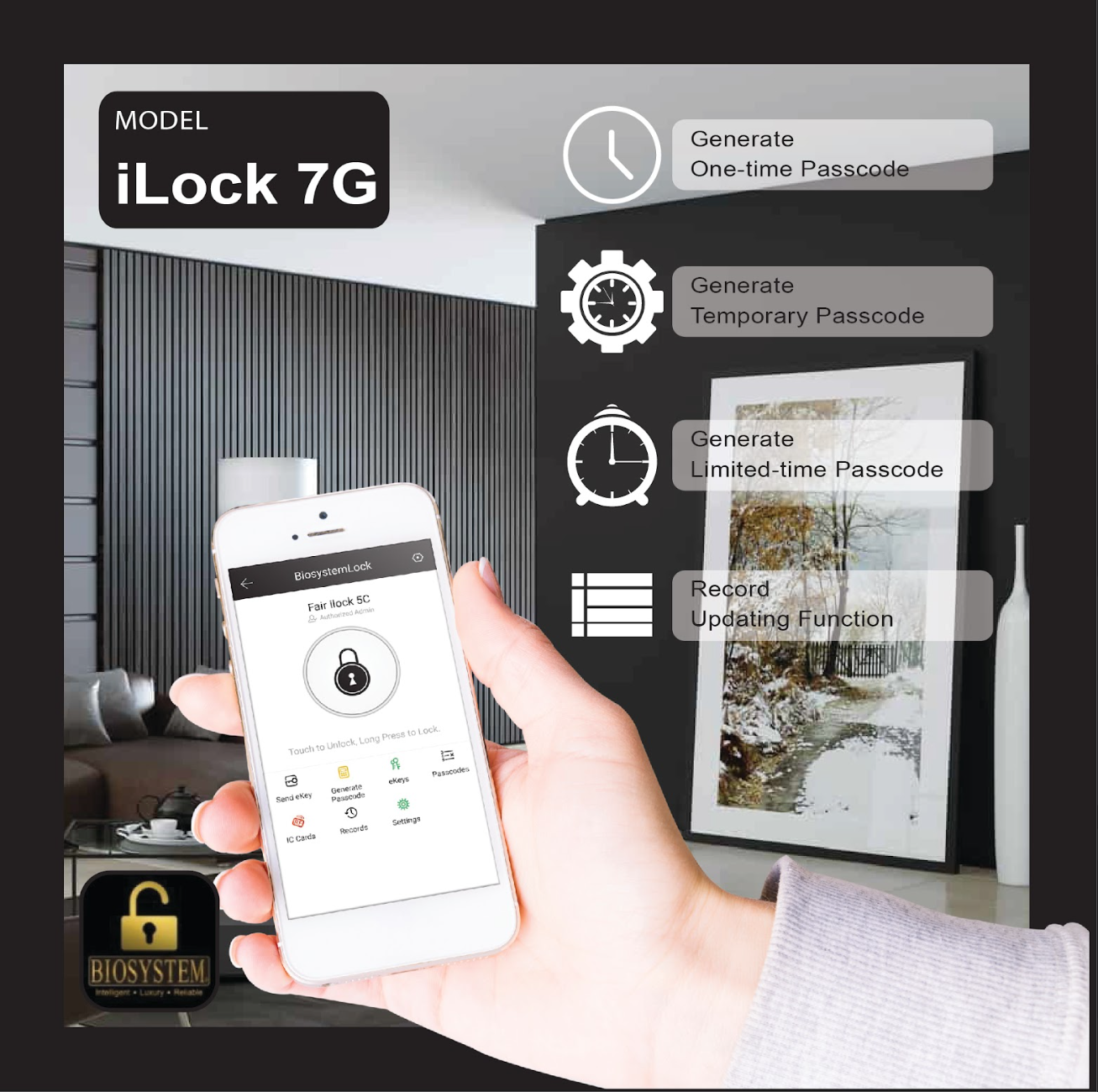 Biosystem iLock 7 series Digital Door Lock-Smart-Living