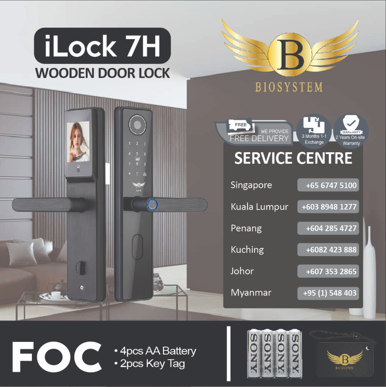 Biosystem iLock 7 series Digital Door Lock-Smart-Living