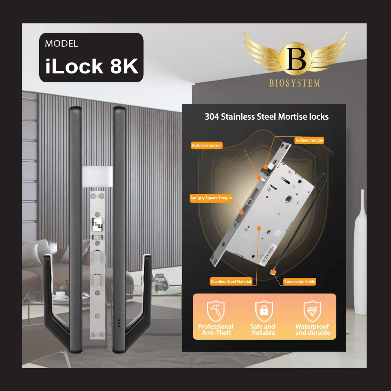 Biosystem iLock 8 series Digital Door Lock-Smart-Living