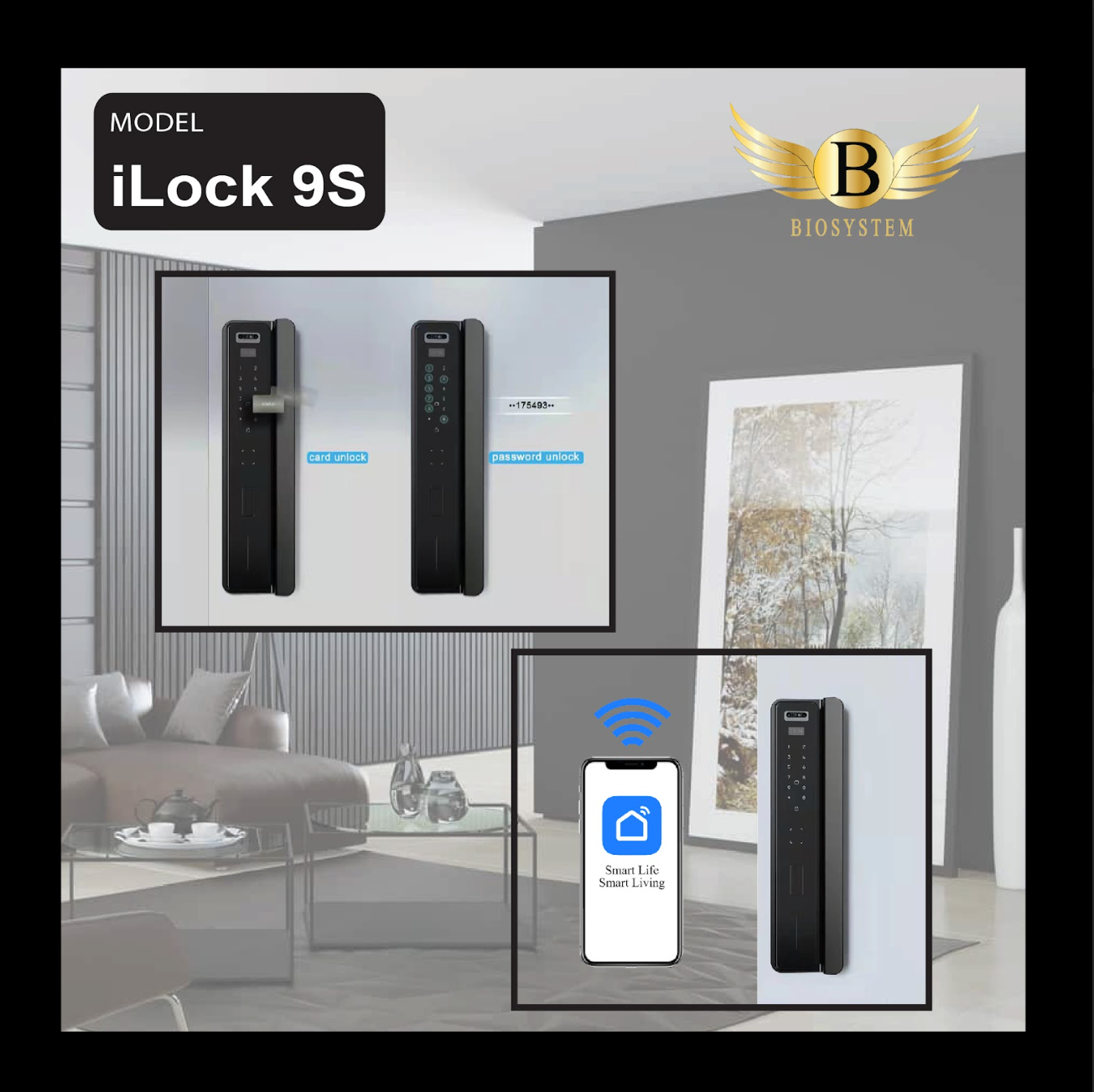 Biosystem iLock 9 series Digital Door Lock-Smart-Living