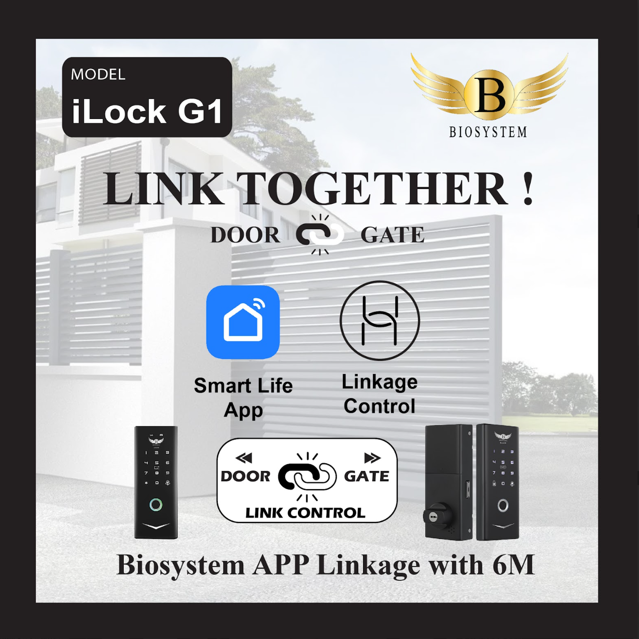 Biosystem iLock Gate series Digital Door Lock-Smart-Living