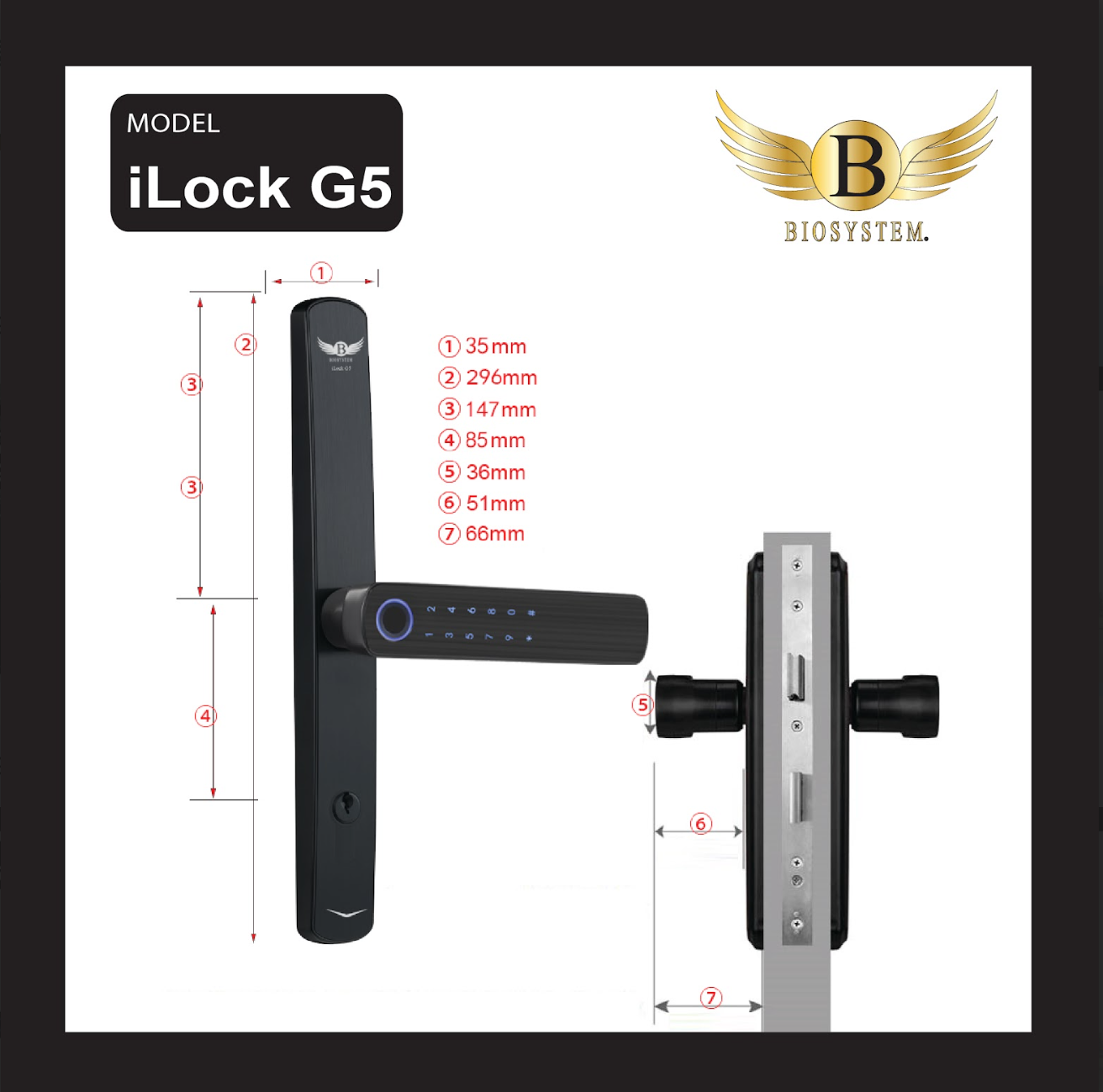 Biosystem iLock Gate series Digital Door Lock-Smart-Living